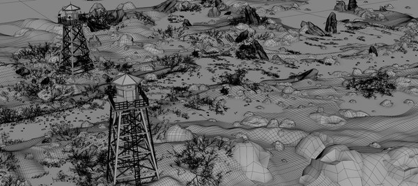 River Guard Towers Environment 3D model - TurboSquid 1810097