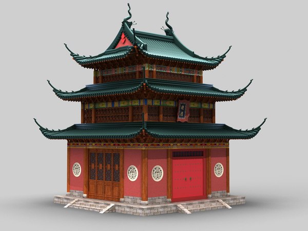 3d traditional chinese building