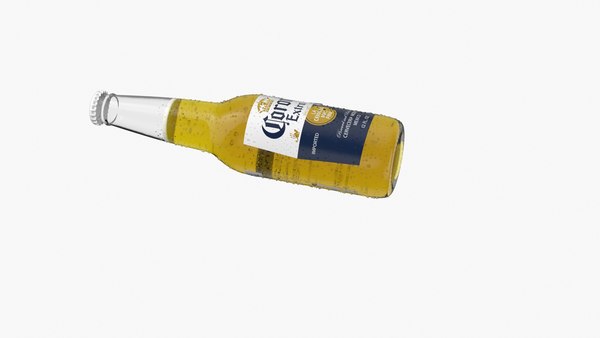 modelo 3d Cerveza Corona fría en botella de vidrio de 12 oz ...
