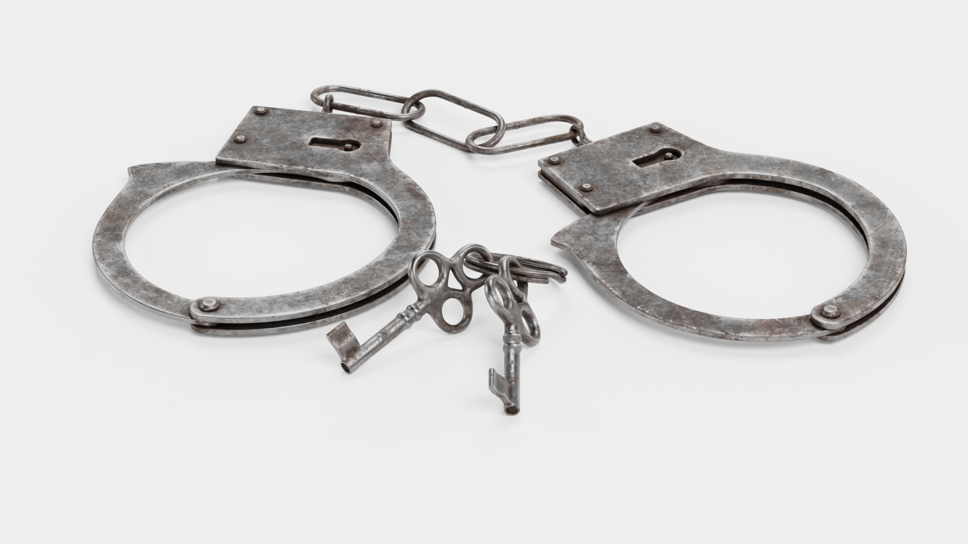 Handcuffs With Keys Used 3D Model - TurboSquid 1806958