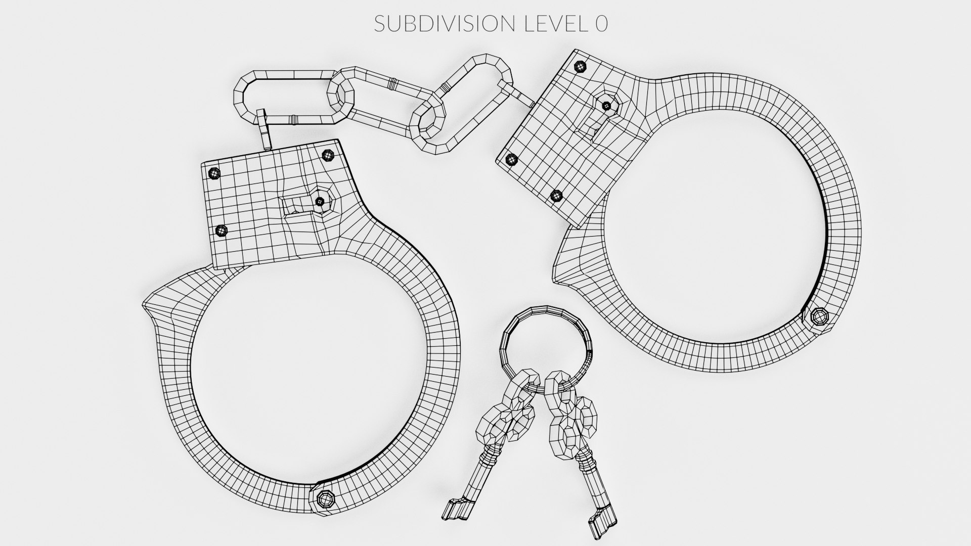 Handcuffs With Keys Used 3D Model - TurboSquid 1806958