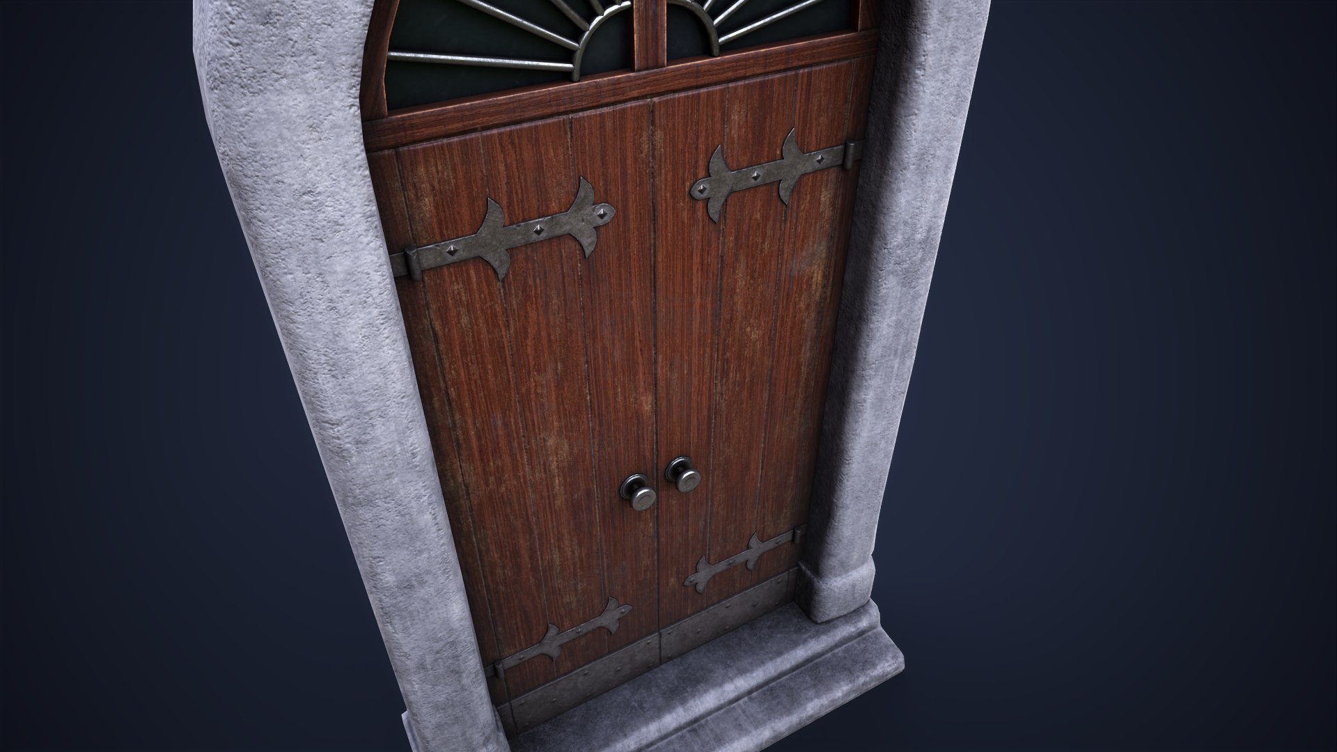 3D Old Big Front Door - TurboSquid 2049474
