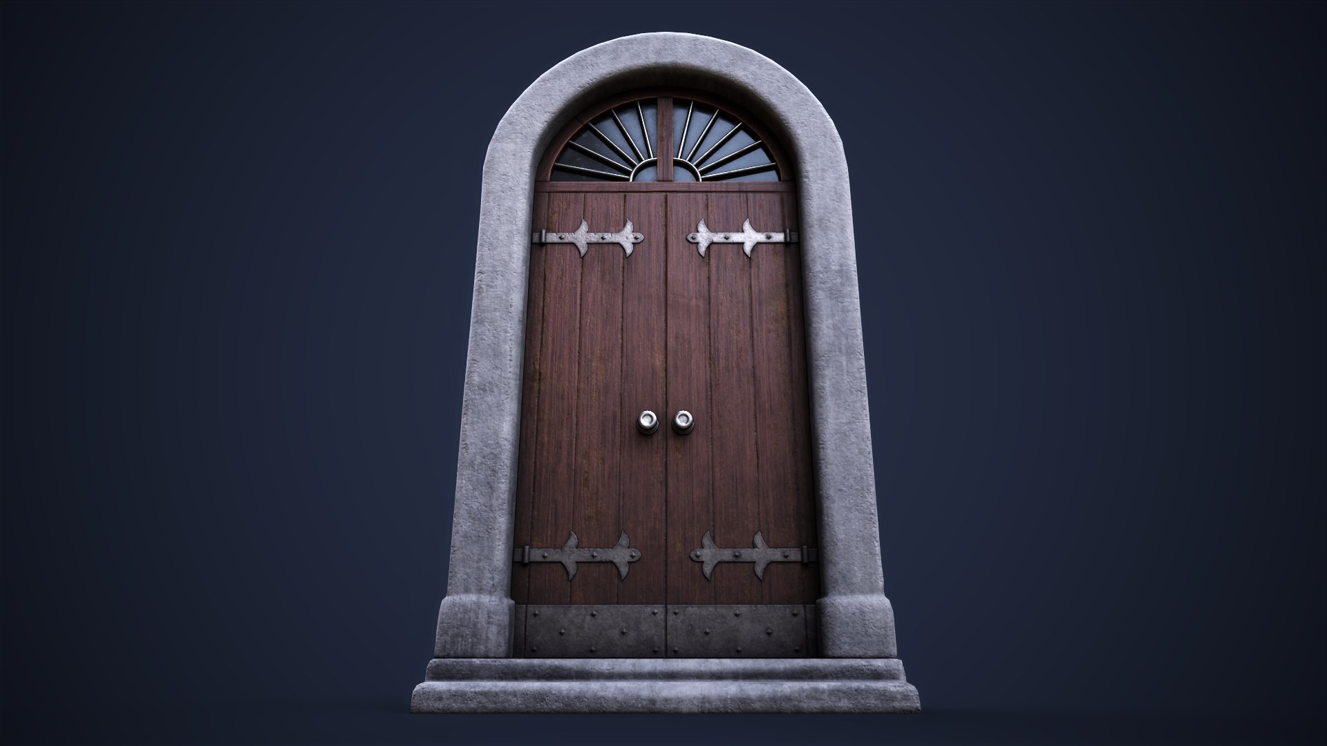 3D Old Big Front Door - TurboSquid 2049474