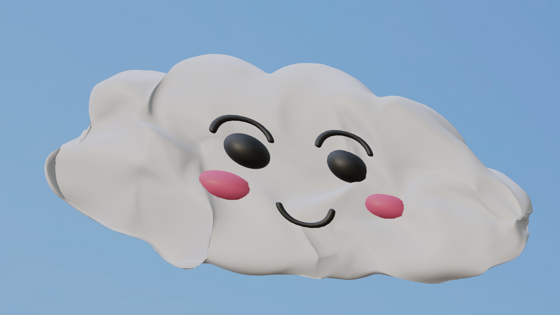 3D Cartoon Cloud Model - TurboSquid 2095720