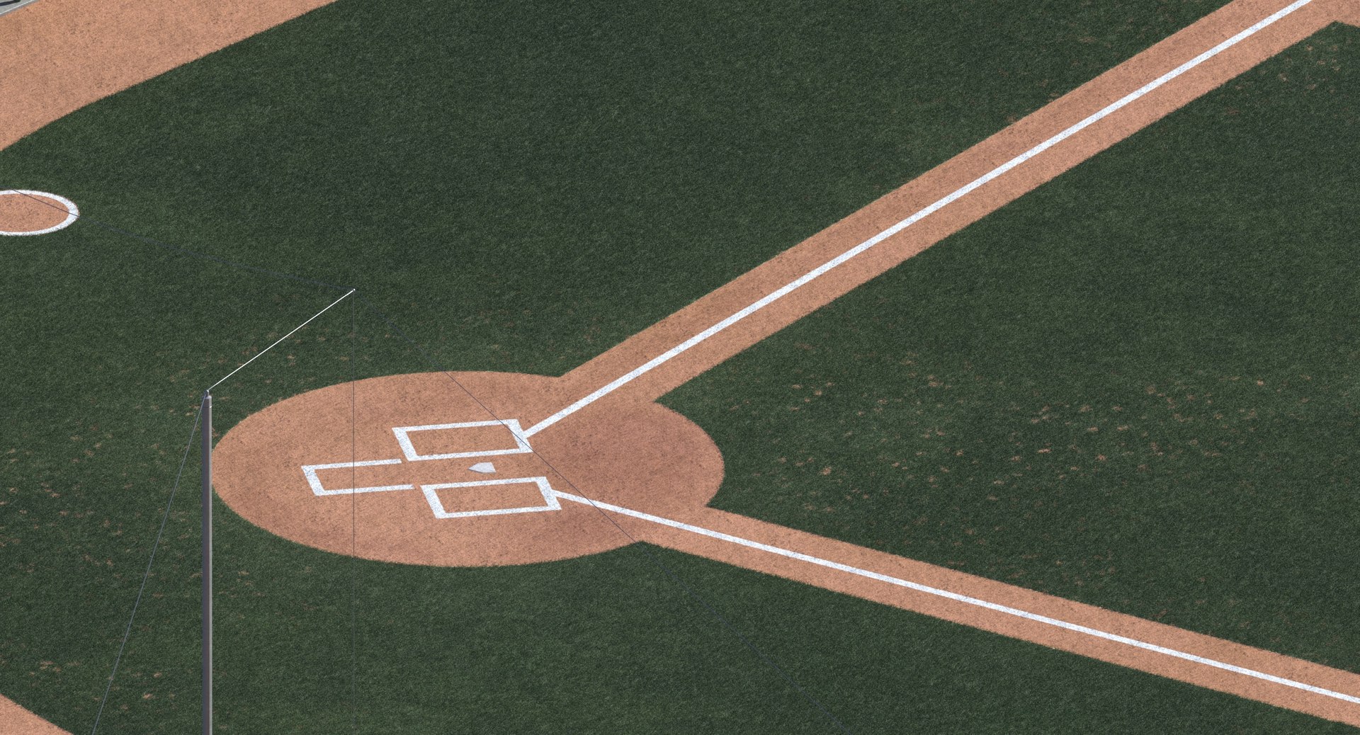 3D Model Baseball Field Brick Wall - TurboSquid 1612764