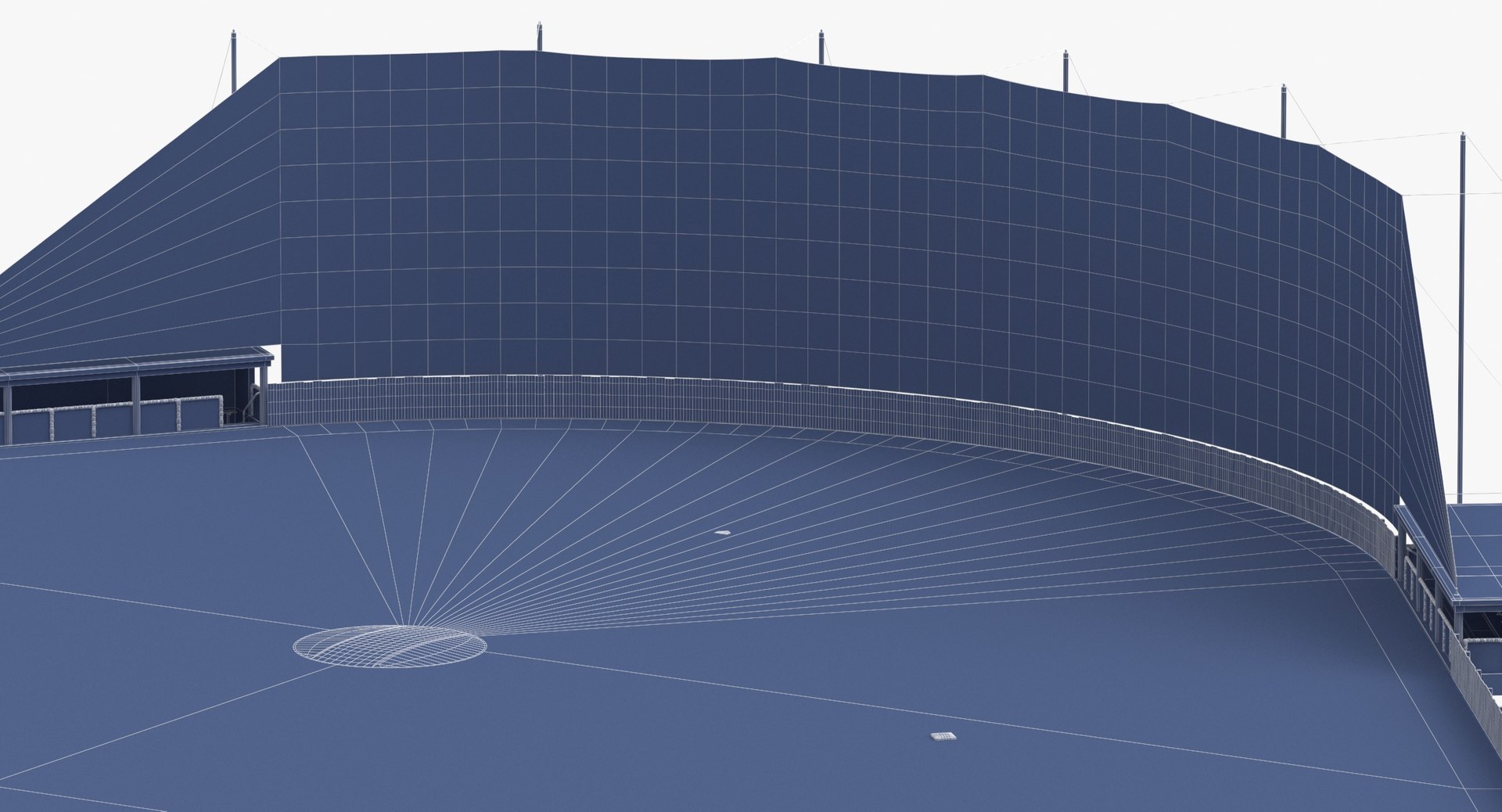 3D Model Baseball Field Brick Wall - TurboSquid 1612764