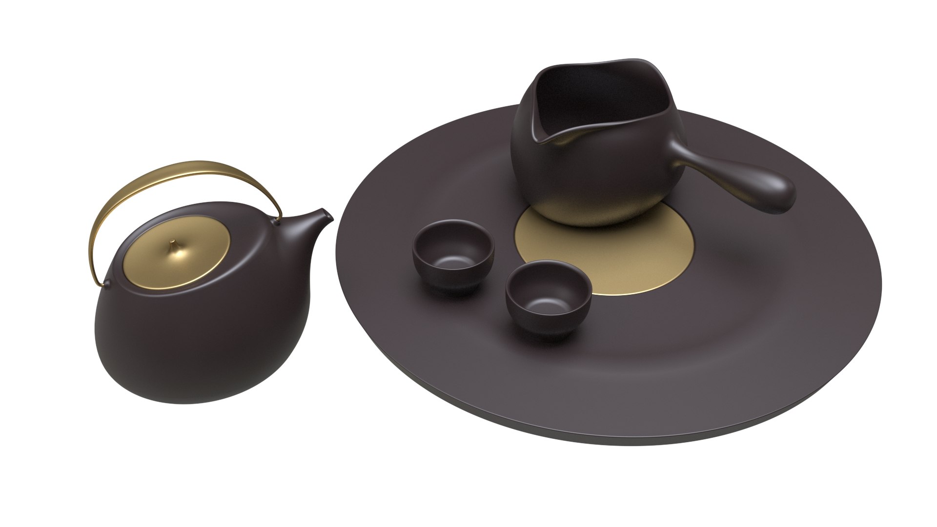 Tea Set 3D Model - TurboSquid 1616099