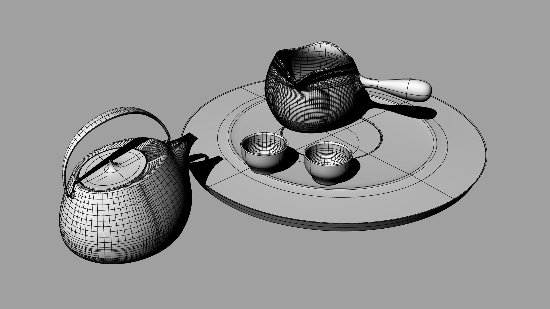 Tea Set 3D Model - TurboSquid 1616099