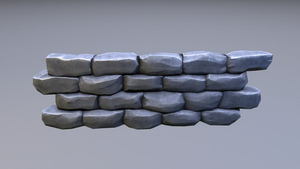 ready stone wall 3d model