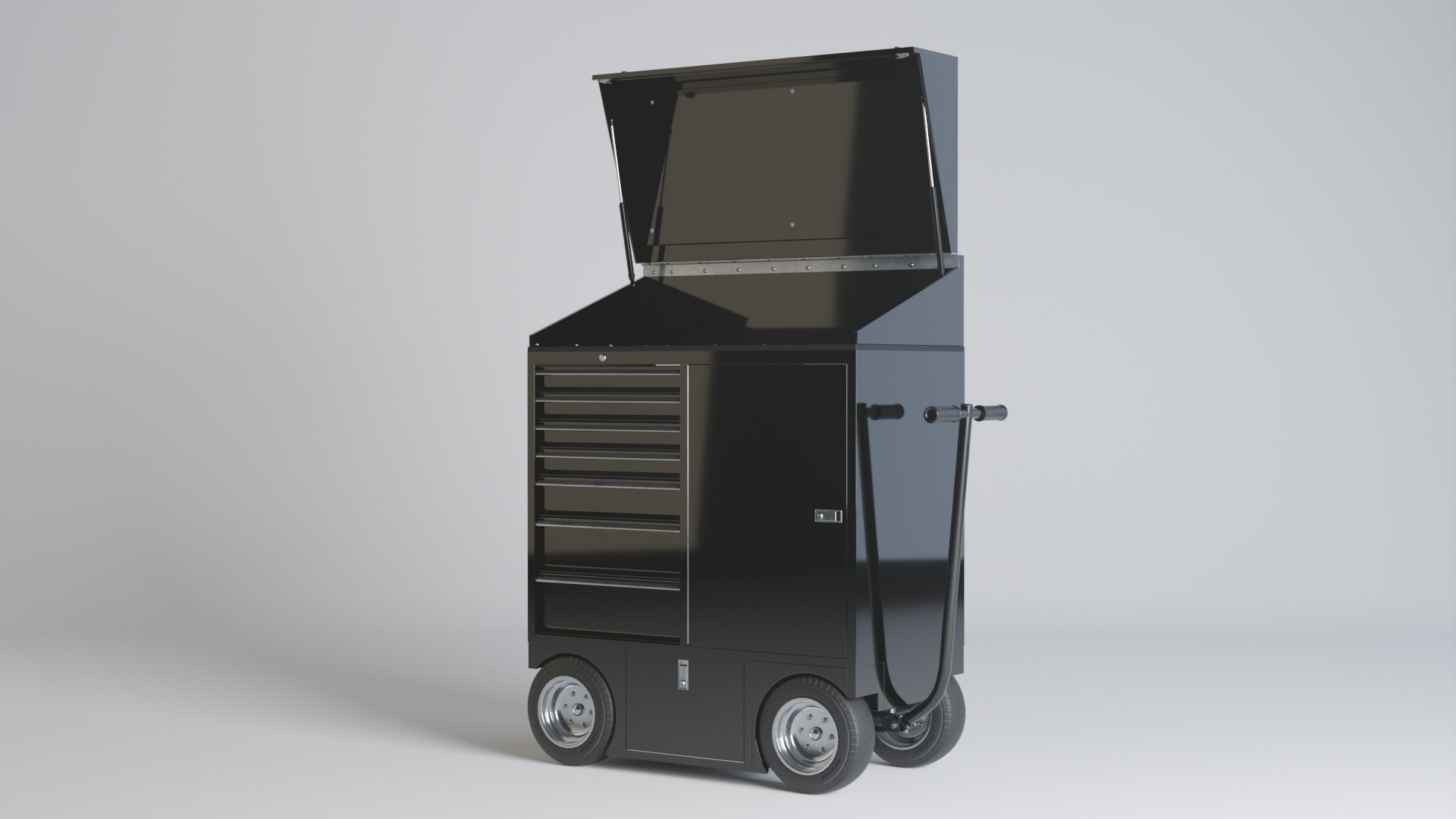 3D Small Workstation Cart With Top PBR - TurboSquid 1979167