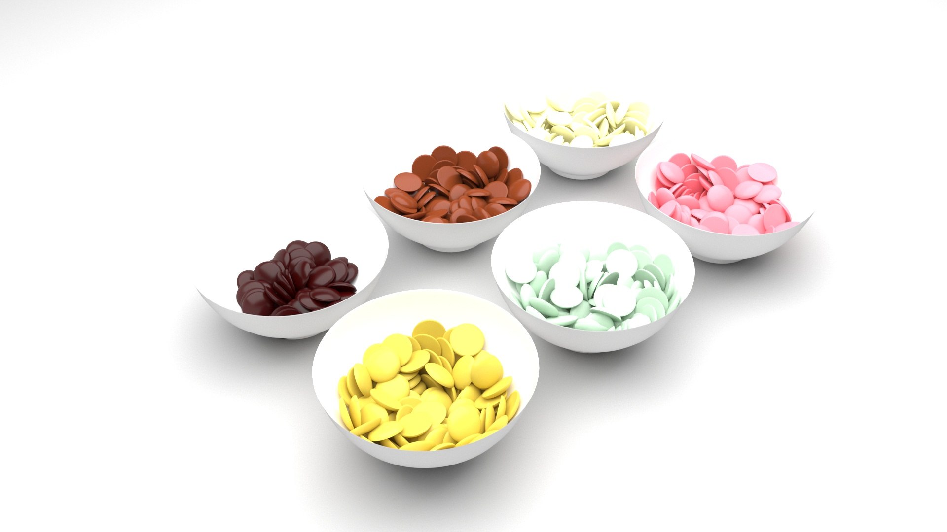 3D Chocolate Chips model - TurboSquid 1822834