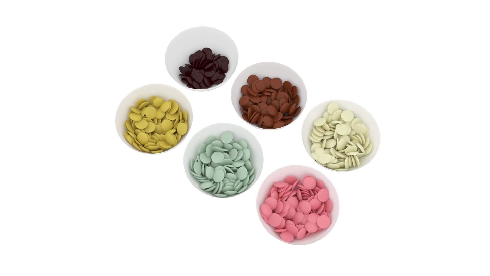 3D Chocolate Chips model - TurboSquid 1822834
