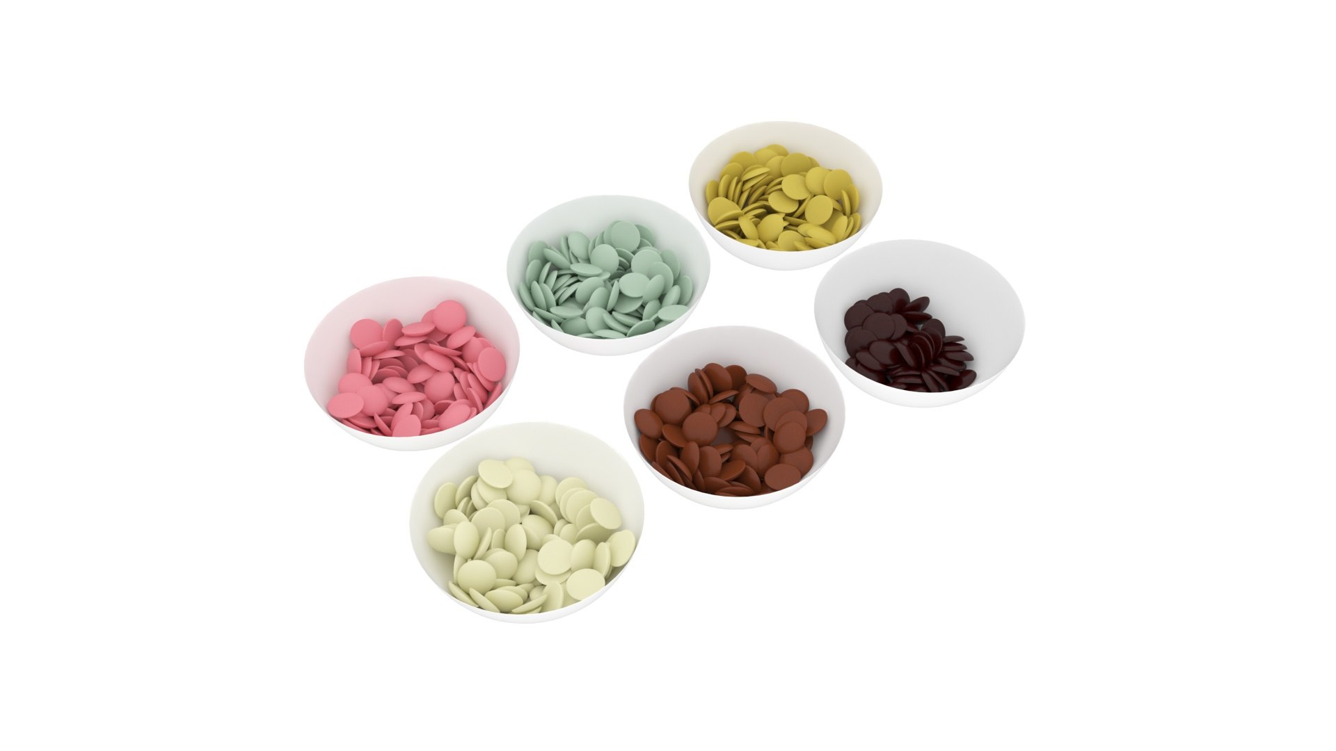 3D Chocolate Chips model - TurboSquid 1822834