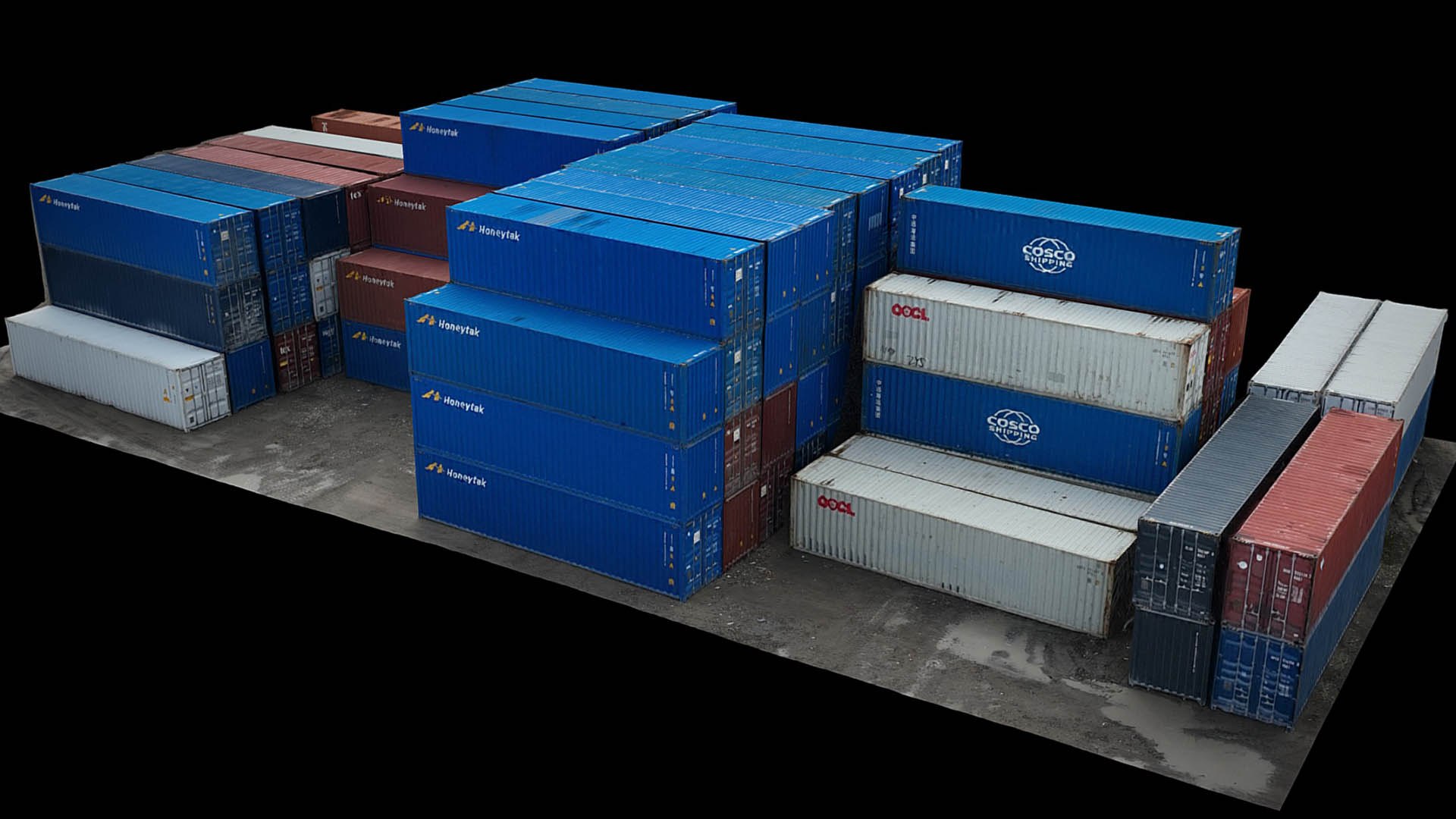 3D Cargo Containers Trains Pack Photogrammetry - TurboSquid 2143434