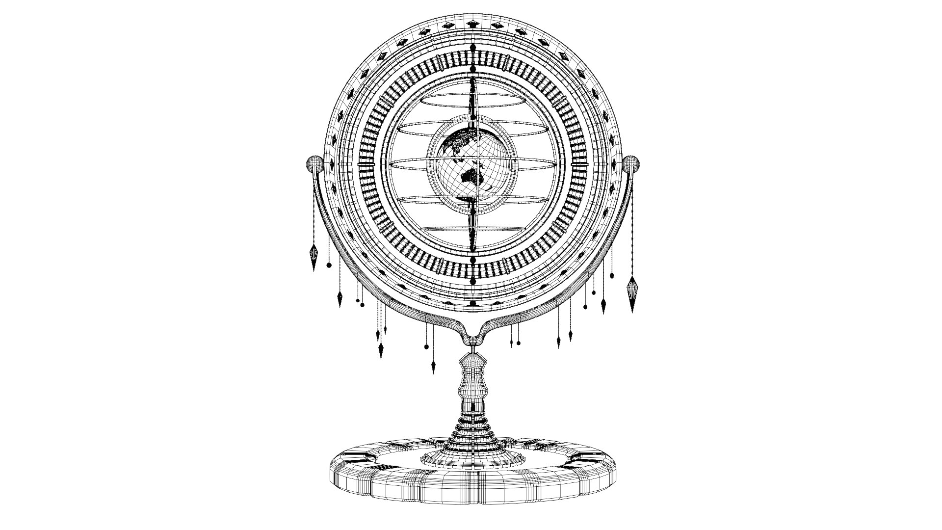 Magical Fantasy Animated Gyroscope Low-poly 3D Model 3D Model ...