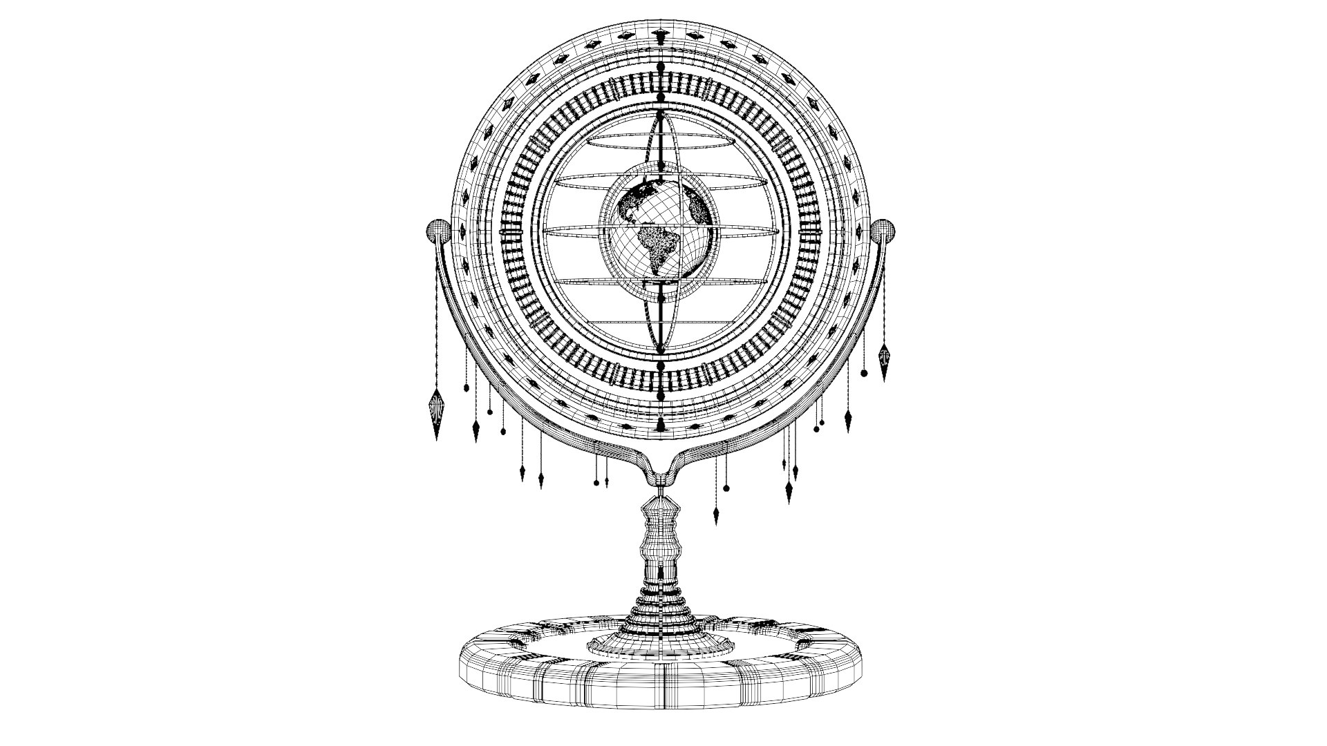 Magical Fantasy Animated Gyroscope Low-poly 3D Model 3D Model ...