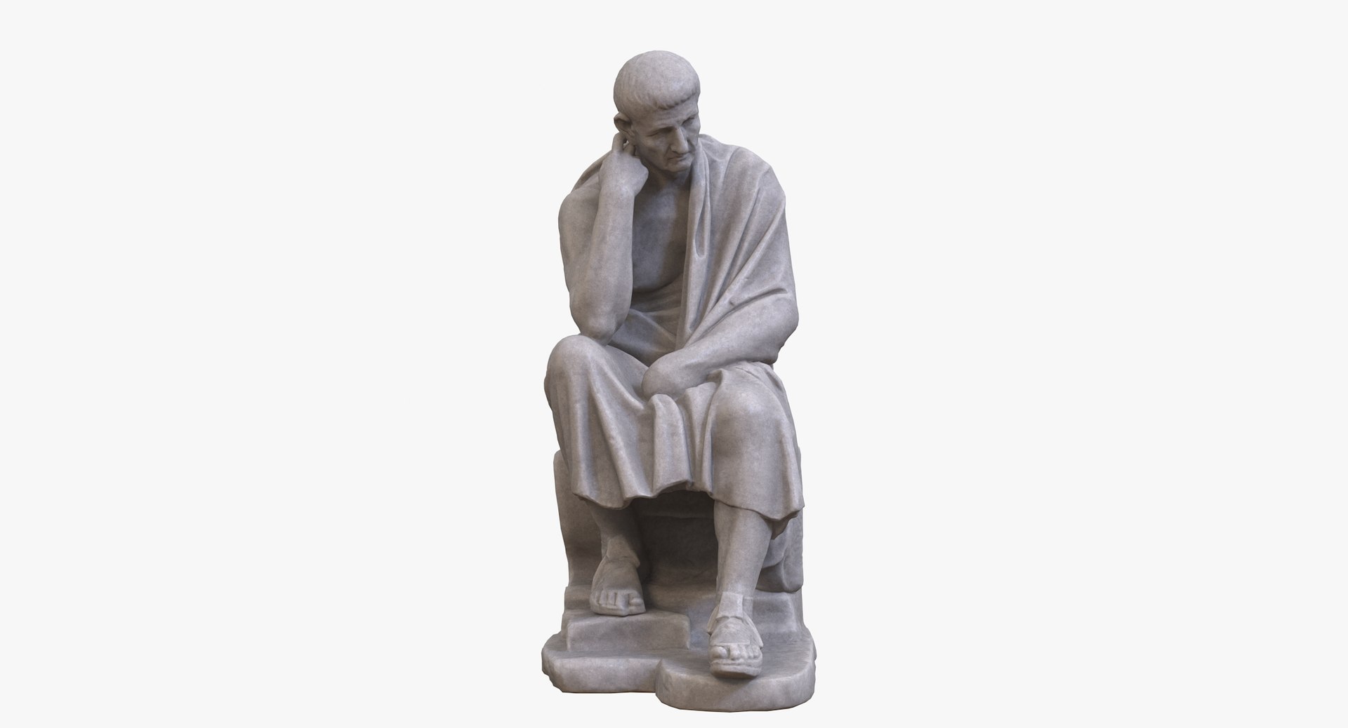 3D Seated Philosopher Statue V1 Model - TurboSquid 2028639