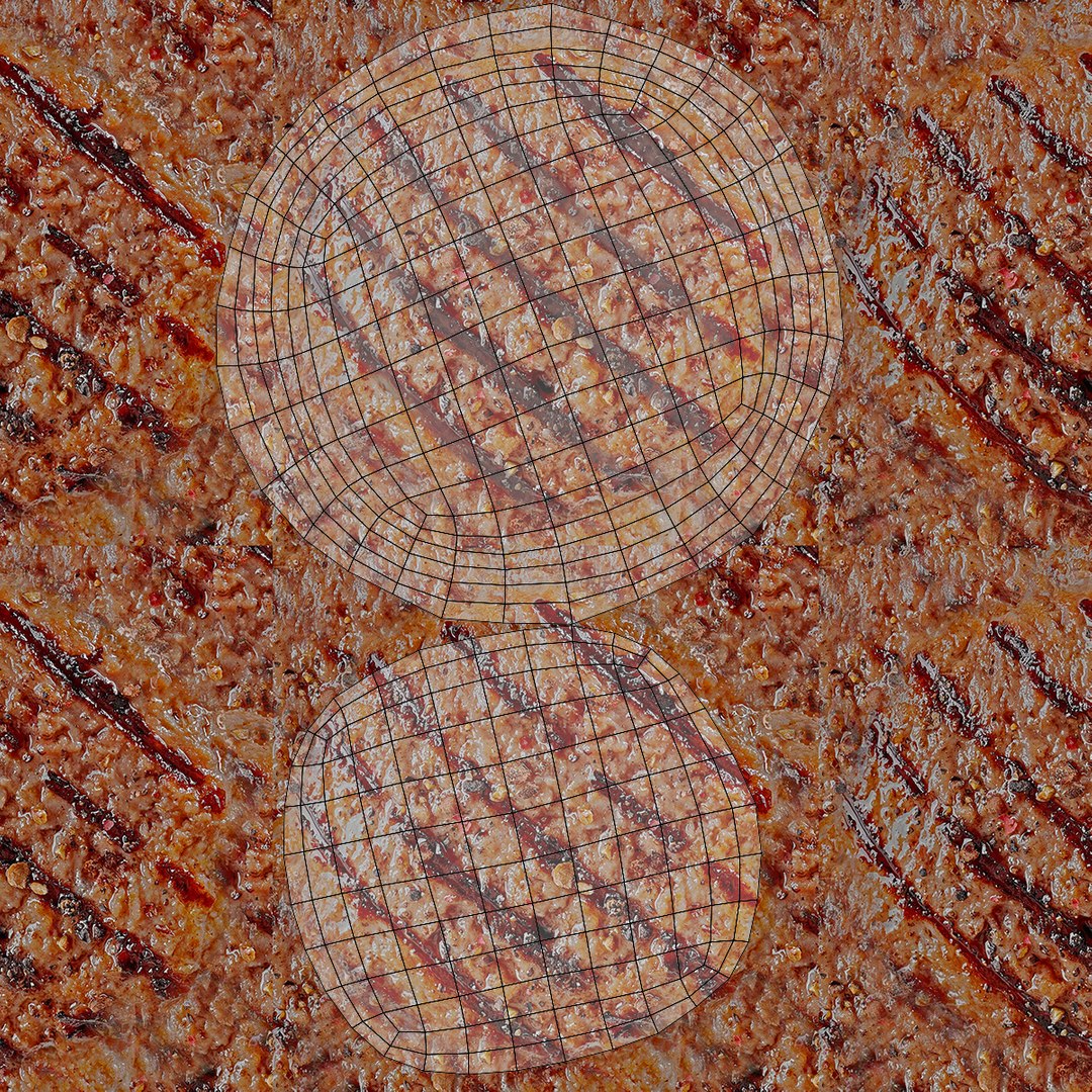 3D Model Hamburger Patty - TurboSquid 1952290