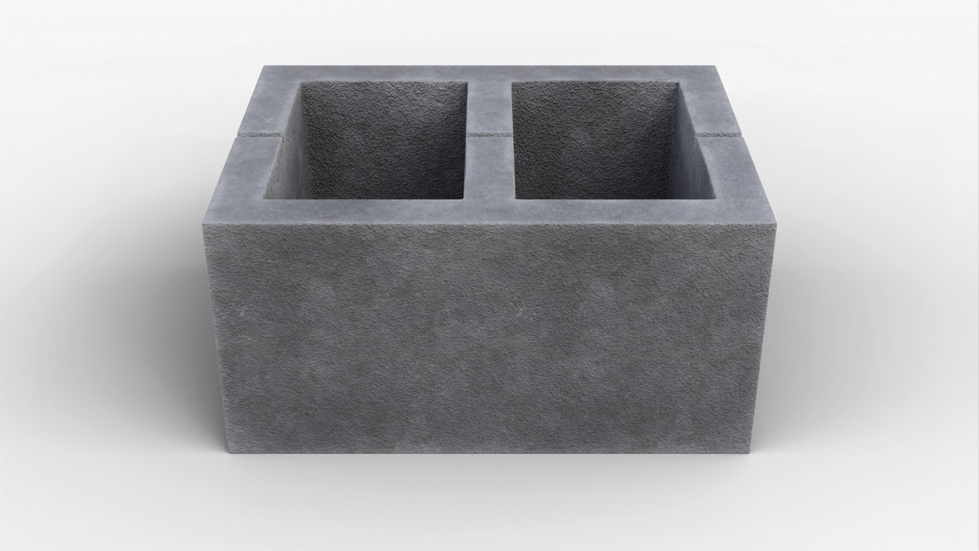 Hollow Cinder Block 2 3D model - TurboSquid 2059638