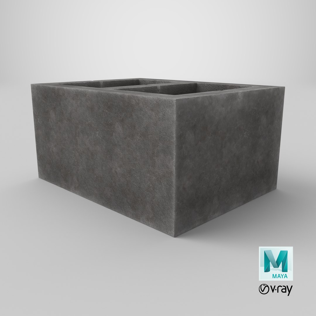 Hollow Cinder Block 2 3D Model - TurboSquid 2059638