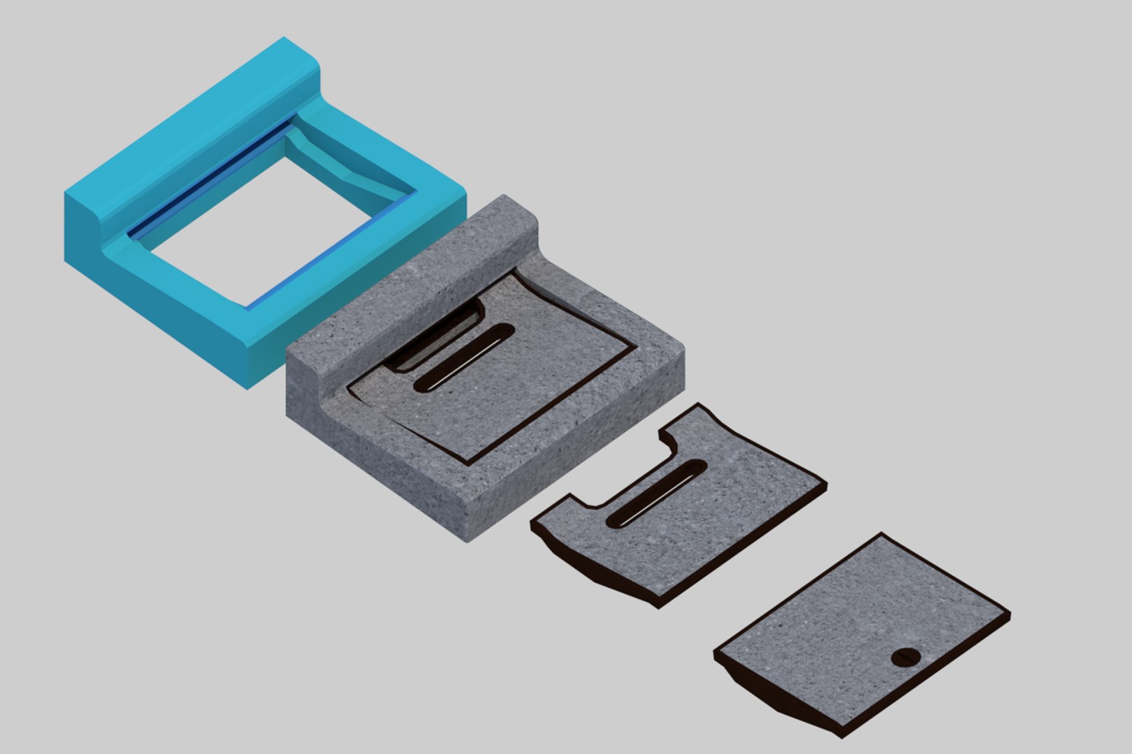3D Model L-shaped Side Ditch 300 - TurboSquid 2098524