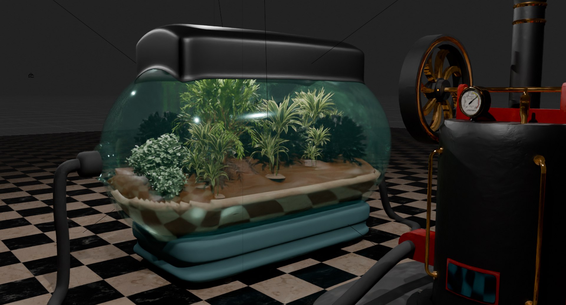 3D Steampunk Oxygen Mini Atrium - TurboSquid 2387970