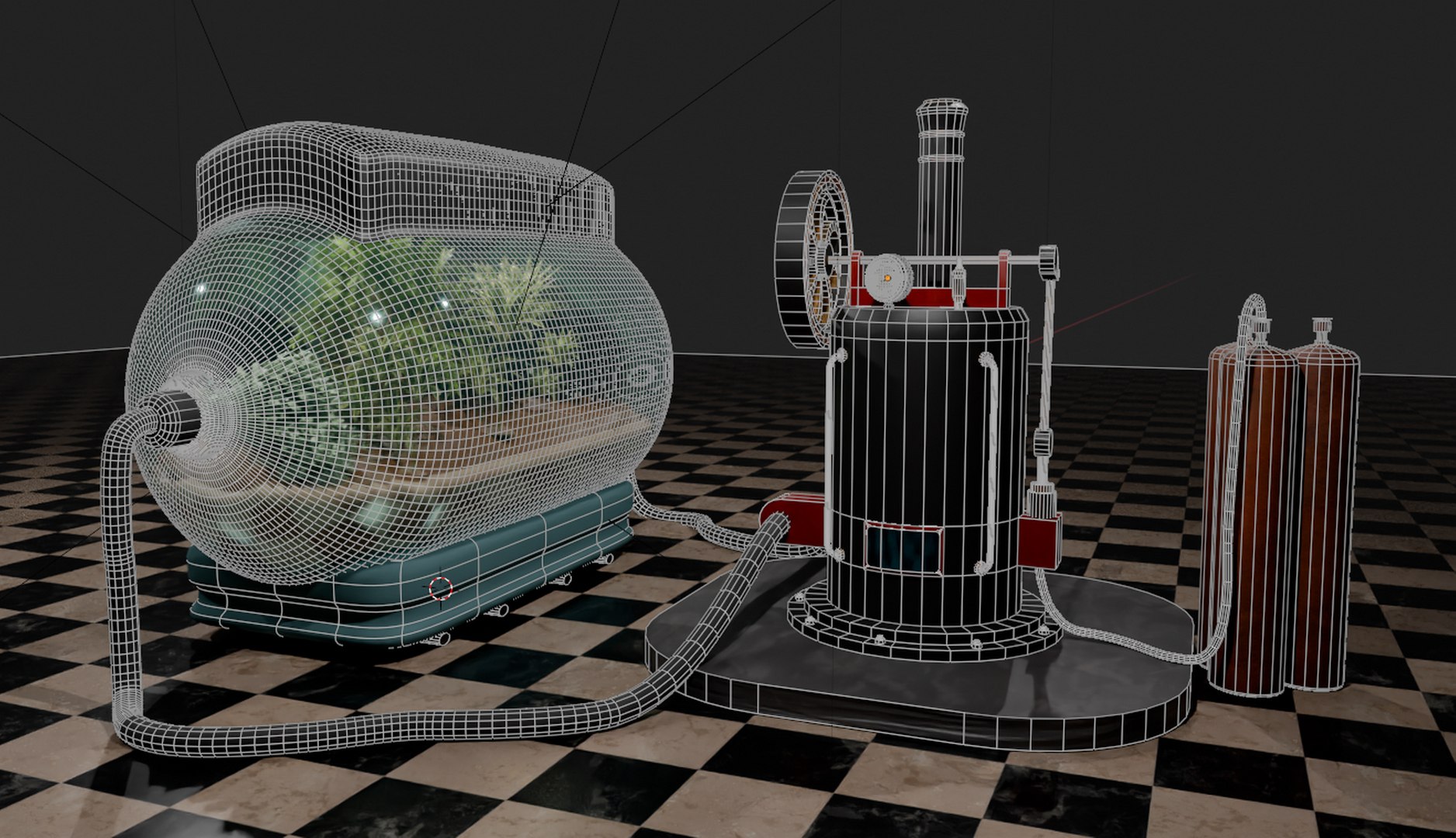 3D Steampunk Oxygen Mini Atrium - TurboSquid 2387970