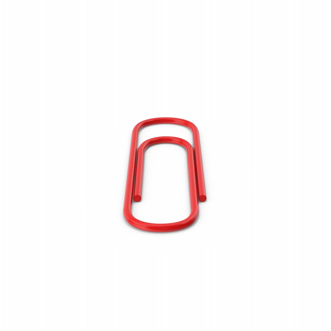 3D Red Paper Clip Model - TurboSquid 2053376