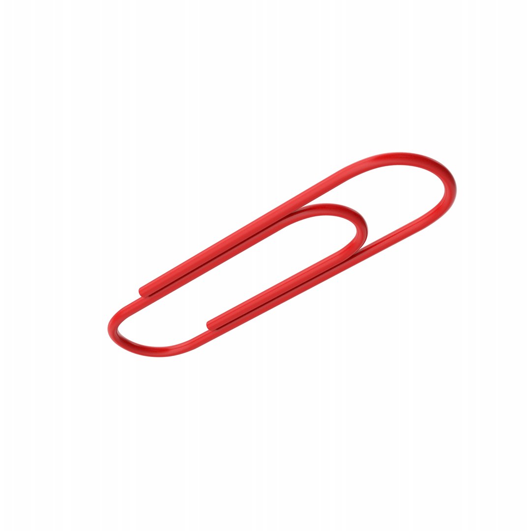 3D Red Paper Clip Model - TurboSquid 2053376