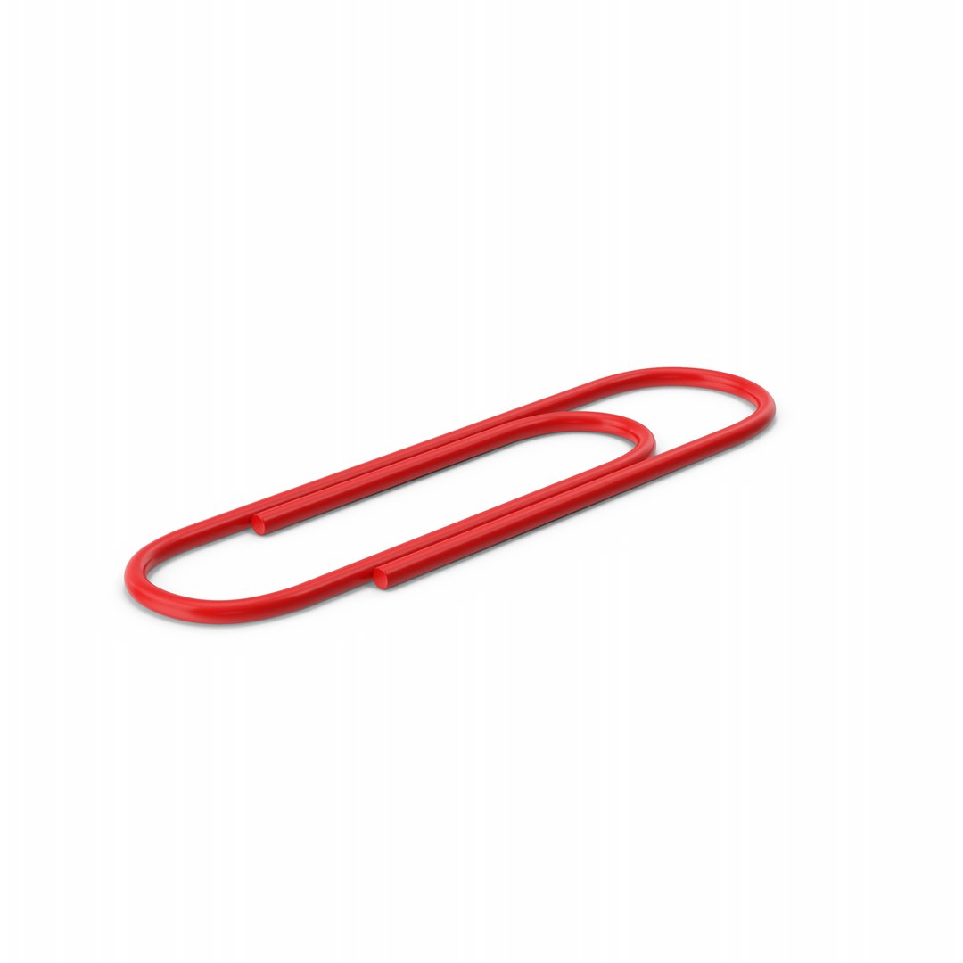 3D Red Paper Clip Model - TurboSquid 2053376