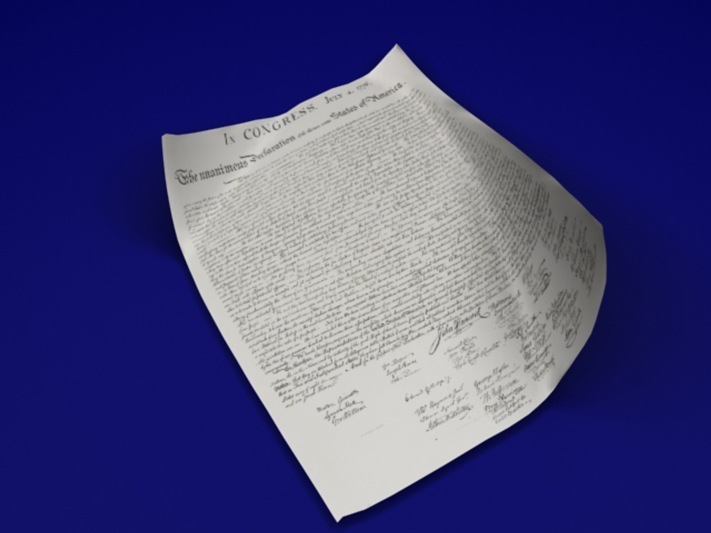 3d Model Declaration Paper Document
