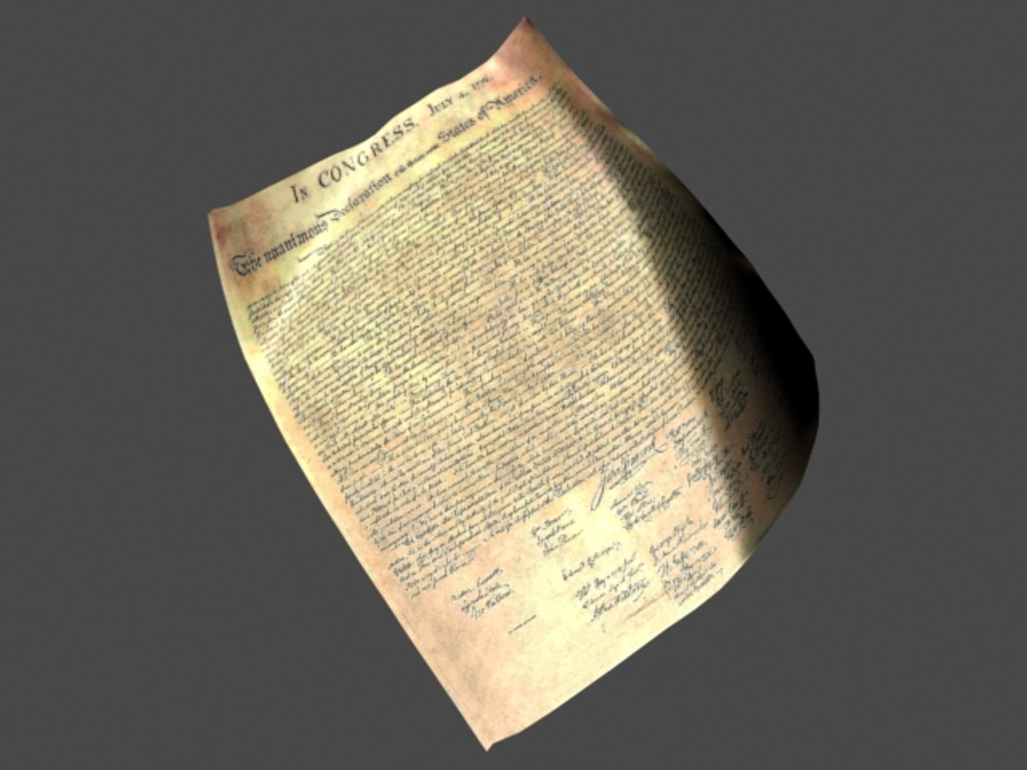 3d Model Declaration Paper Document