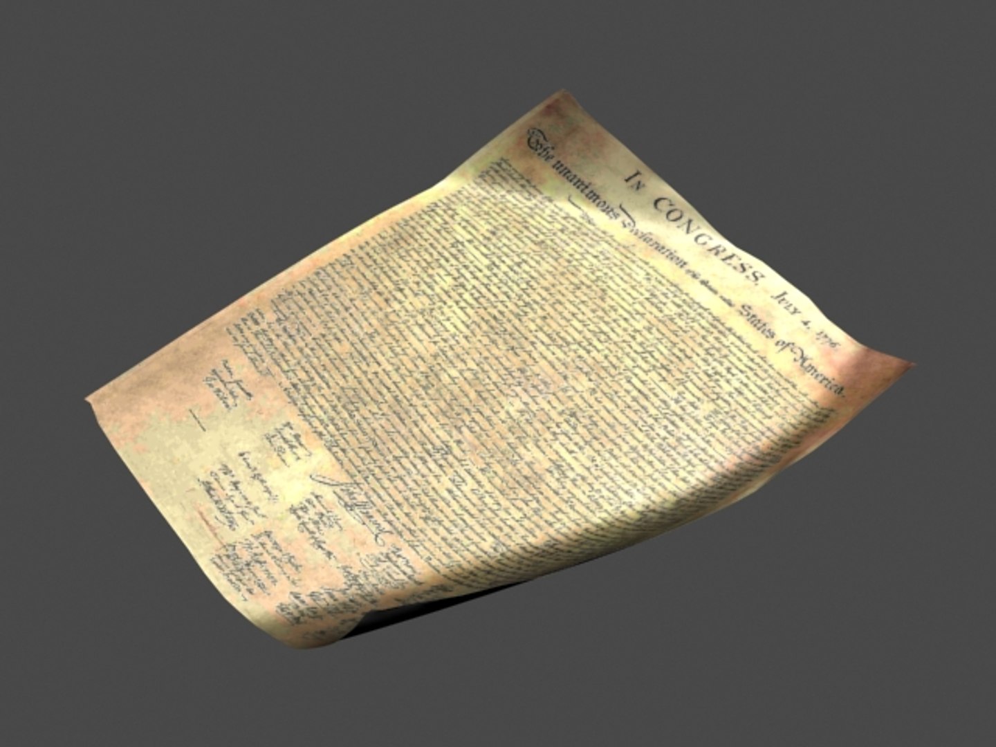 3d Model Declaration Paper Document