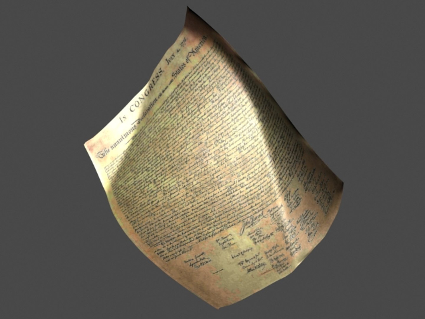 3d Model Declaration Paper Document