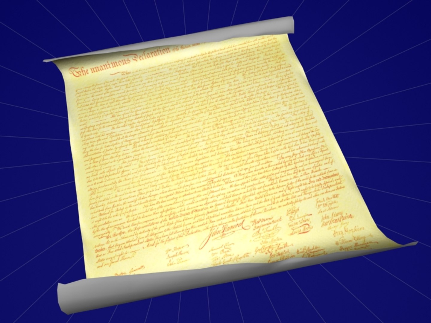 3d Model Declaration Paper Document