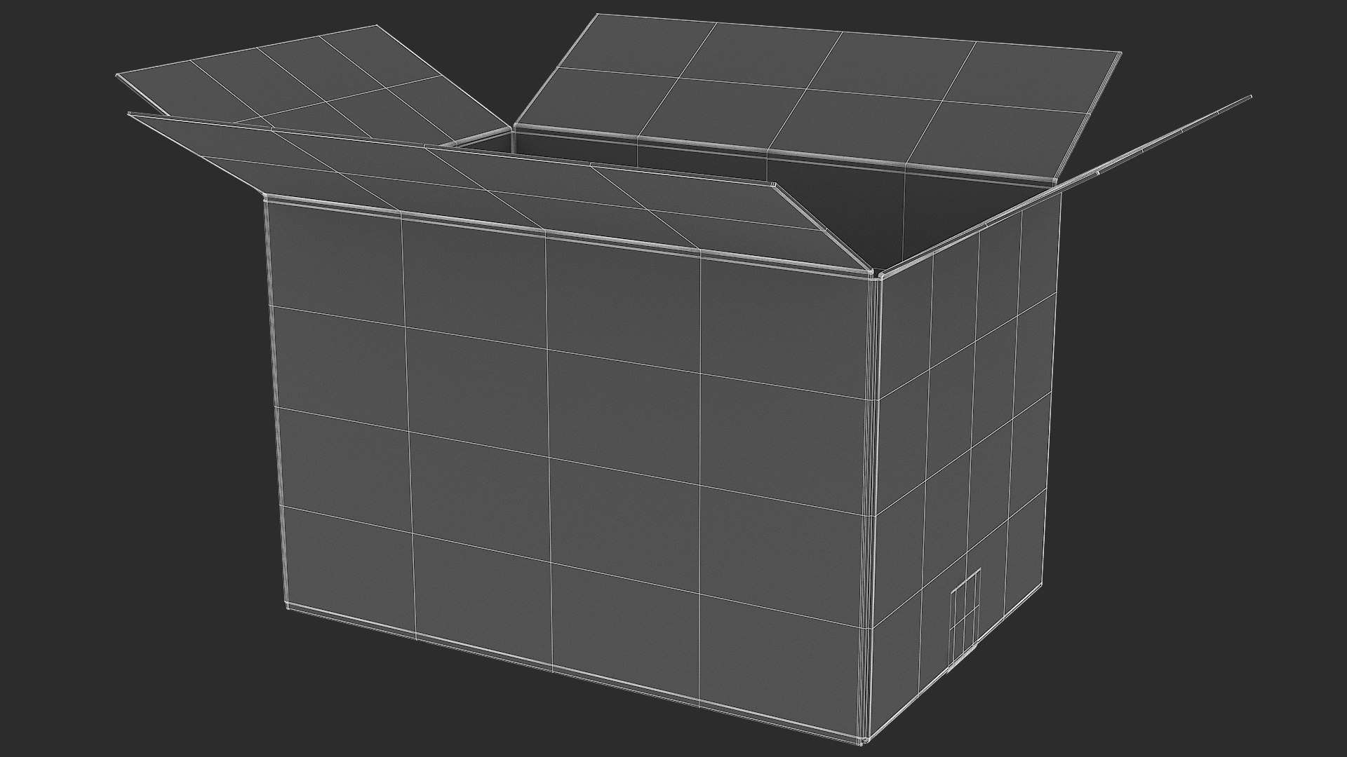 Cardboard Box 3 Worn Open Model - TurboSquid 2185501