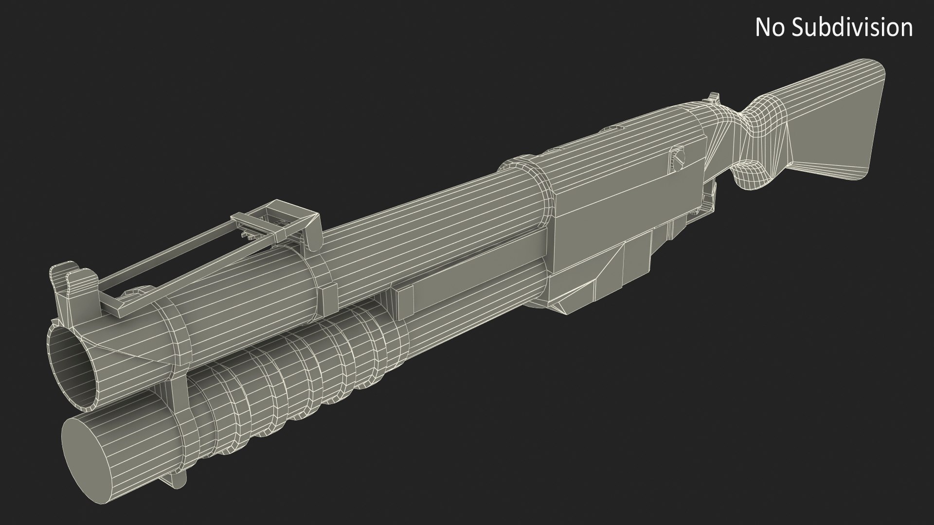 3D Model Tactical Grenade Launcher Game Weapon - TurboSquid 2160476