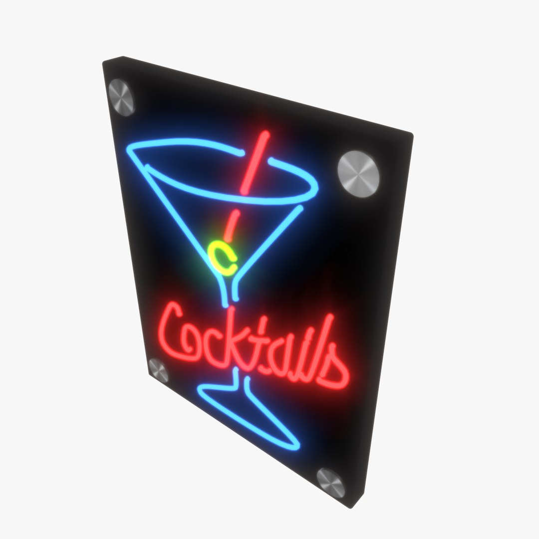 neon sign 3d model