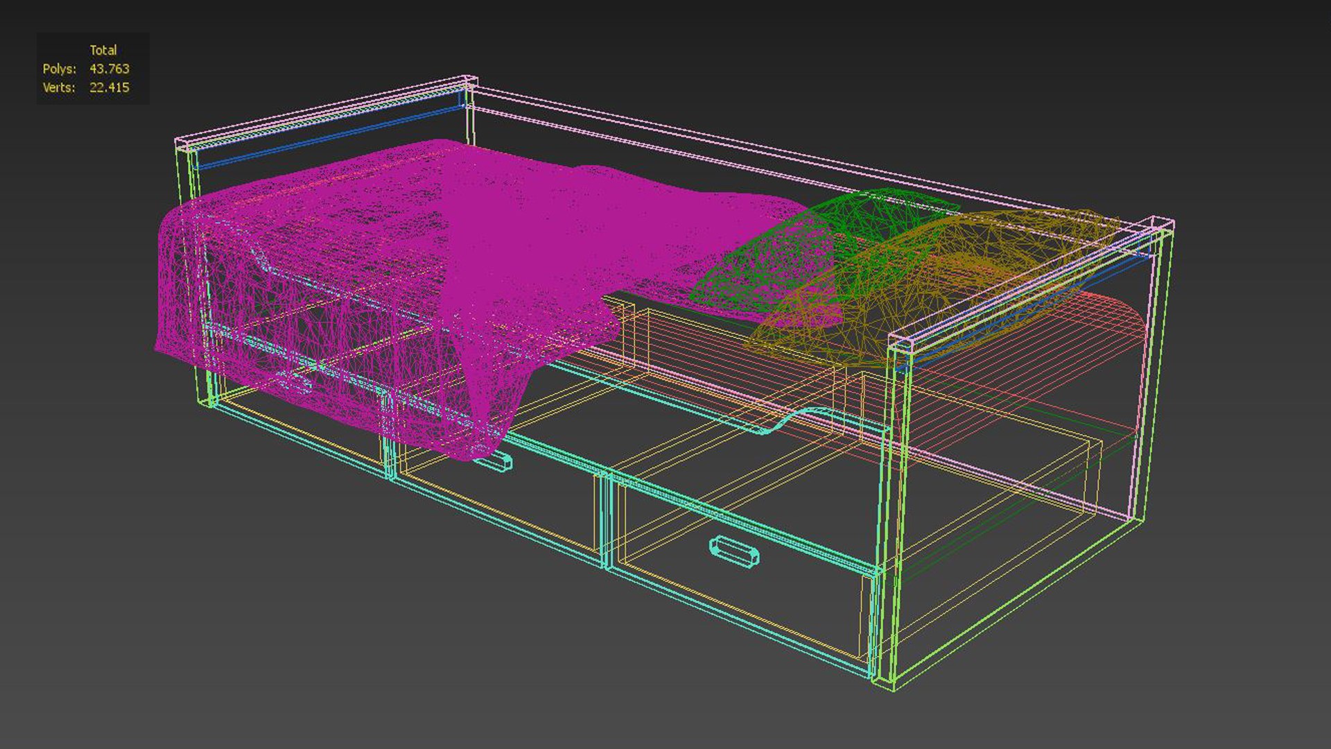 Bed Type 1 Model - TurboSquid 2097974