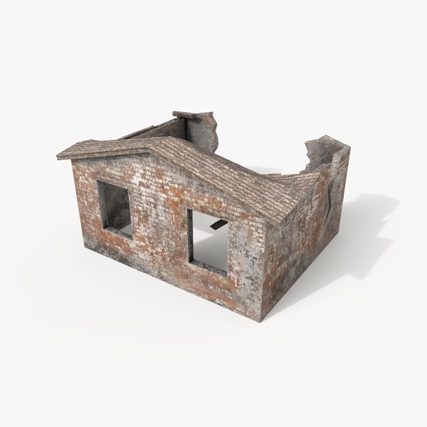 Lowpoly Ruined House Small 1 model - TurboSquid 1989659