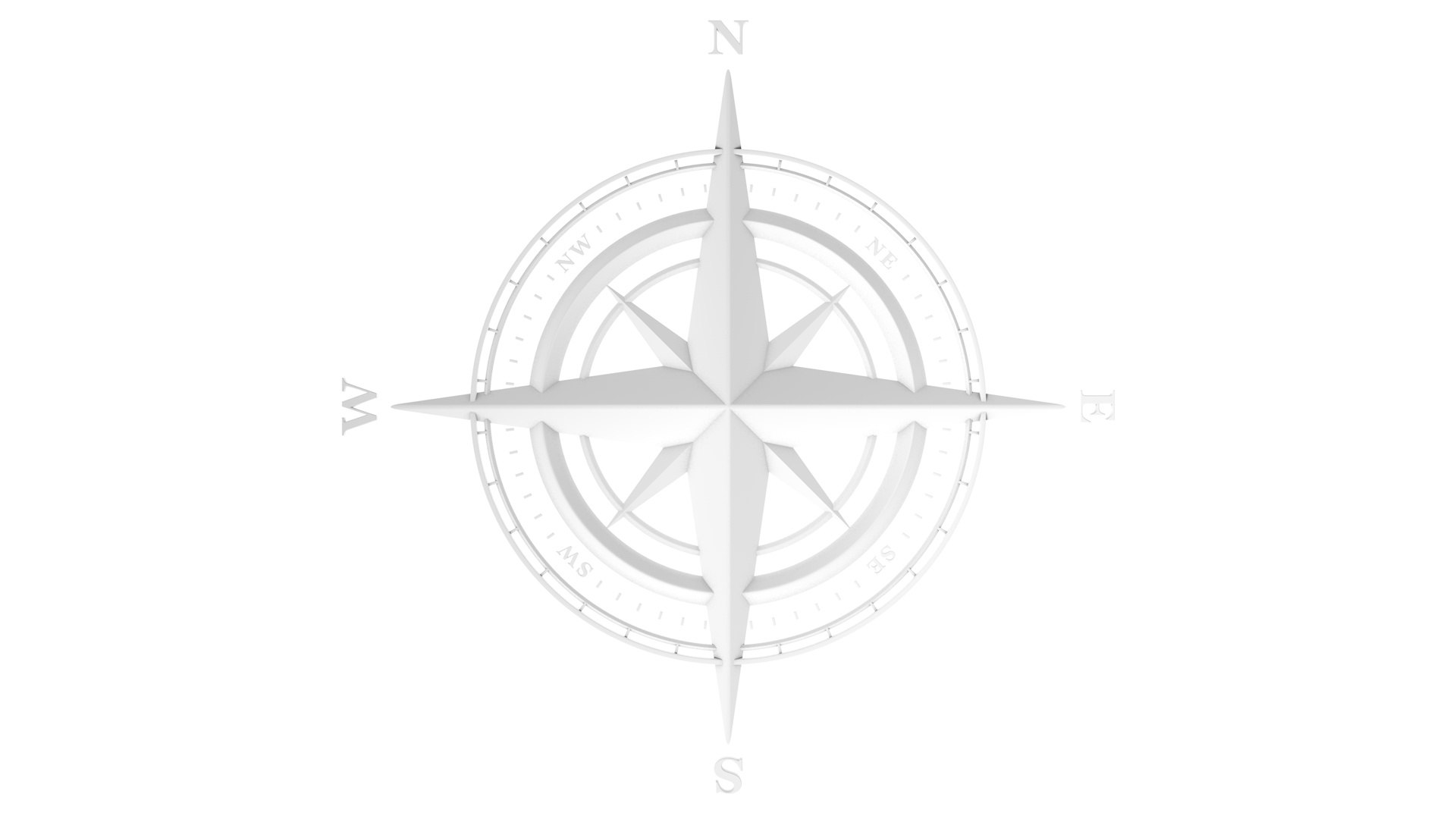 Compass Rose 3D Model - TurboSquid 1658693