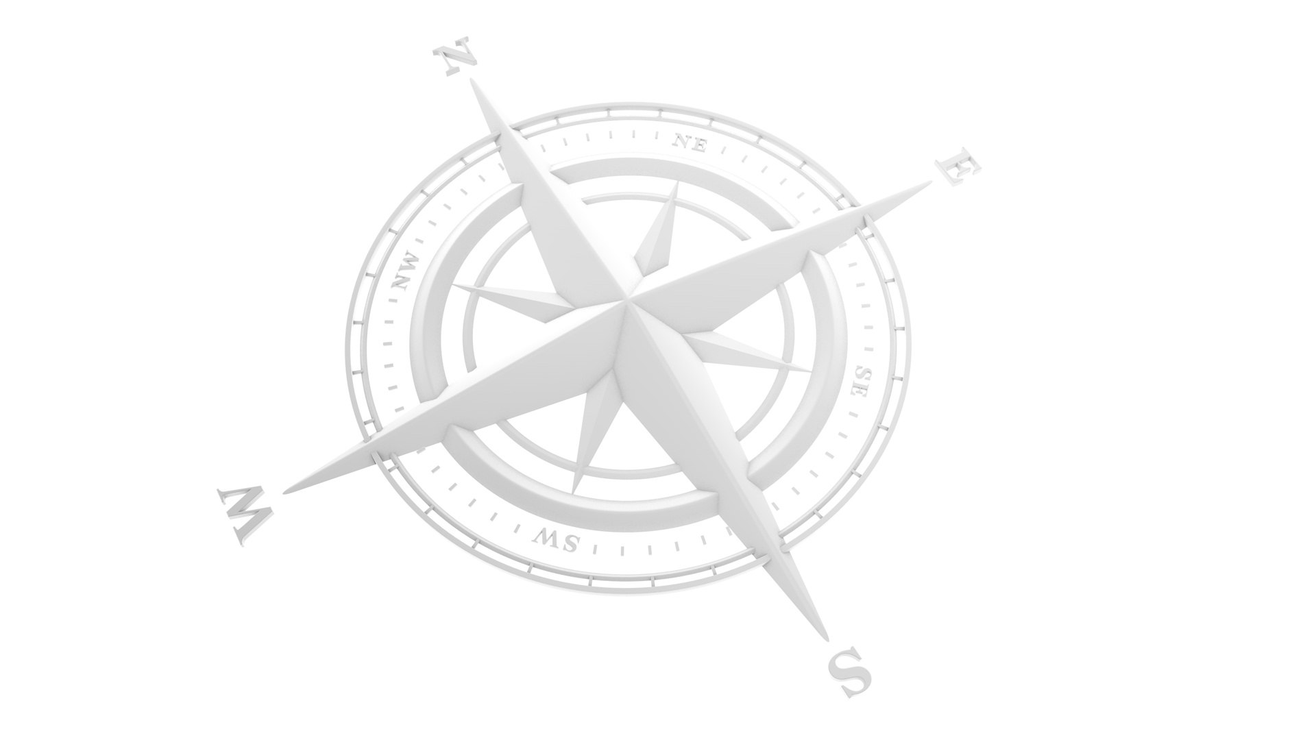 Compass Rose 3D Model - TurboSquid 1658693