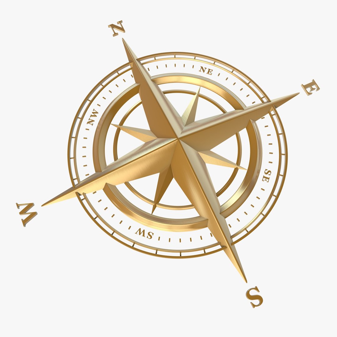 Compass rose 3D model - TurboSquid 1658693