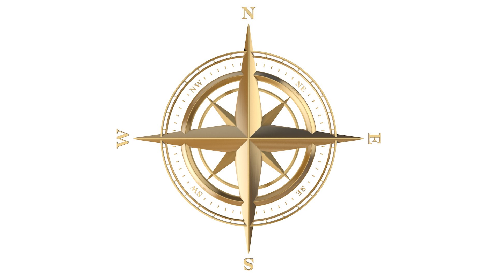 Compass Rose 3D Model - TurboSquid 1658693