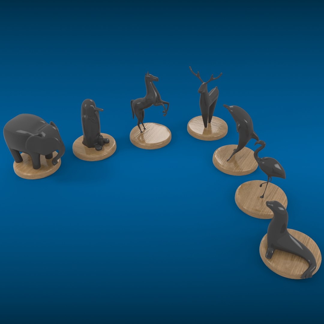 3d Model Animal Statues