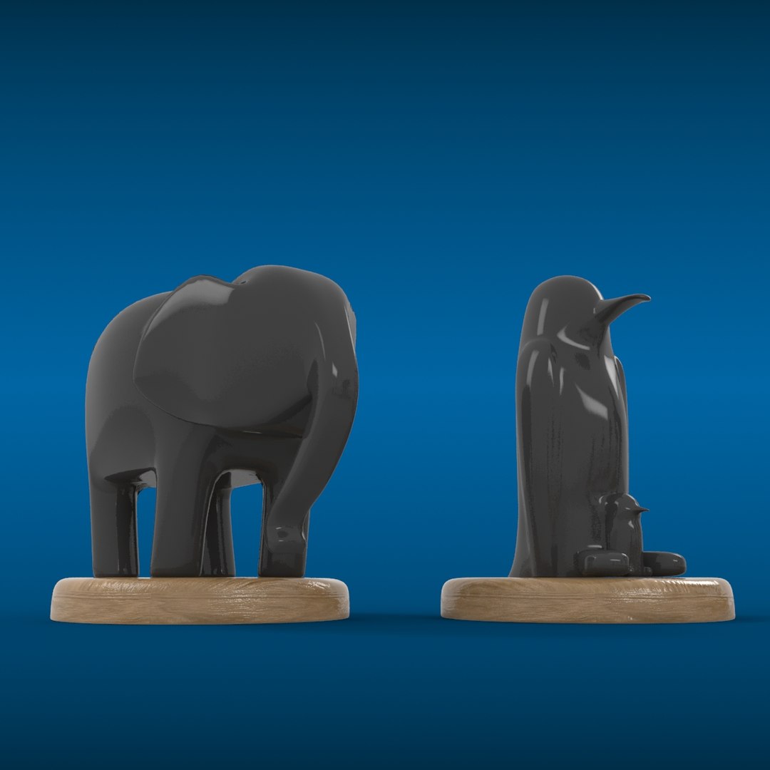 3d Model Animal Statues