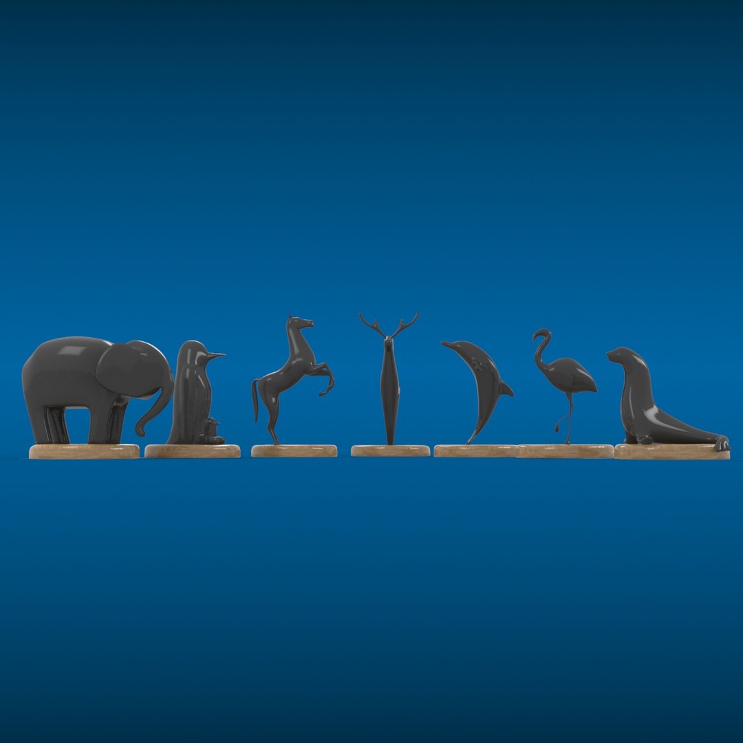 3d Model Animal Statues