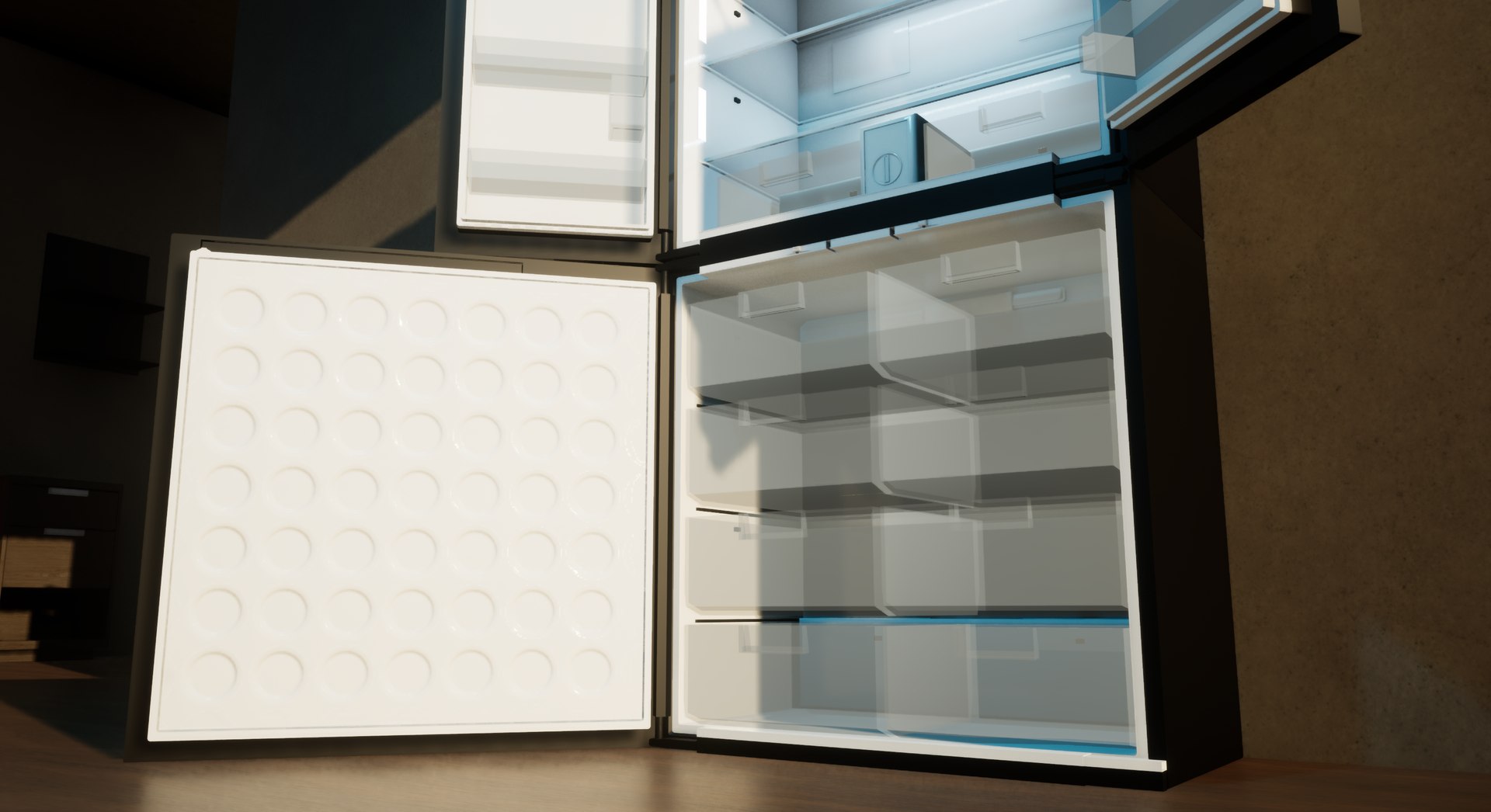 Smart Fridge With Freezer 3D Model - TurboSquid 2280496