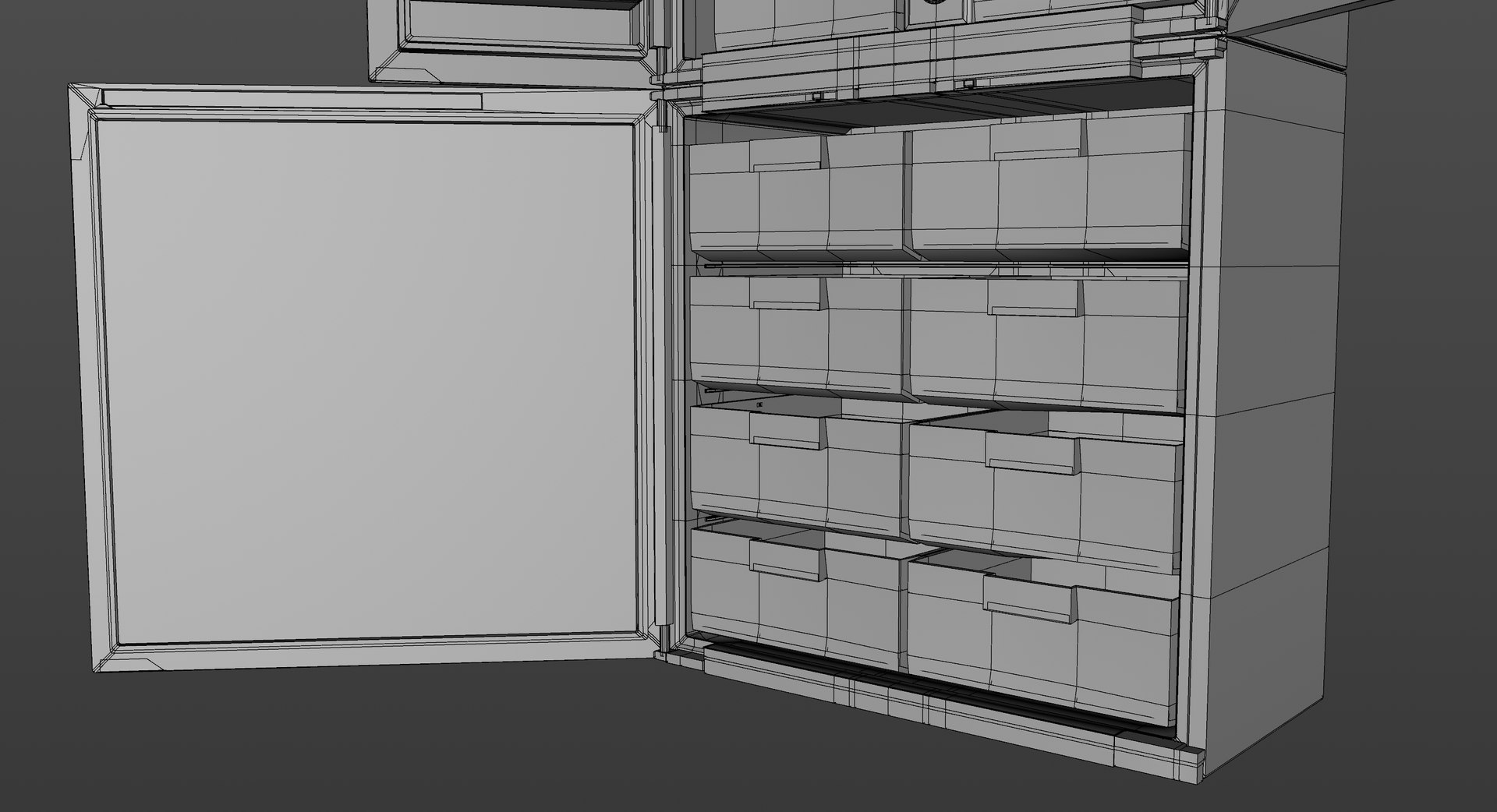 Smart Fridge With Freezer 3D Model - TurboSquid 2280496