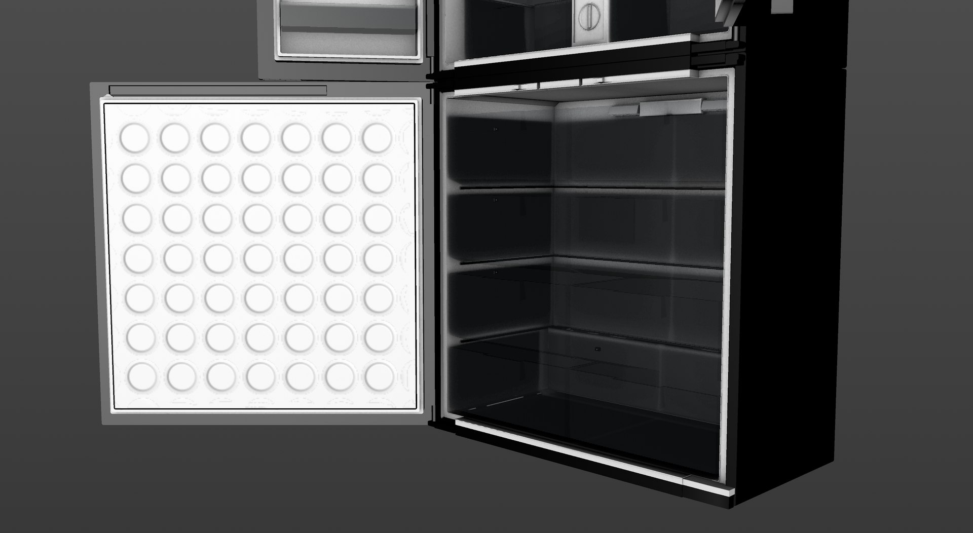 Smart Fridge With Freezer 3D Model - TurboSquid 2280496